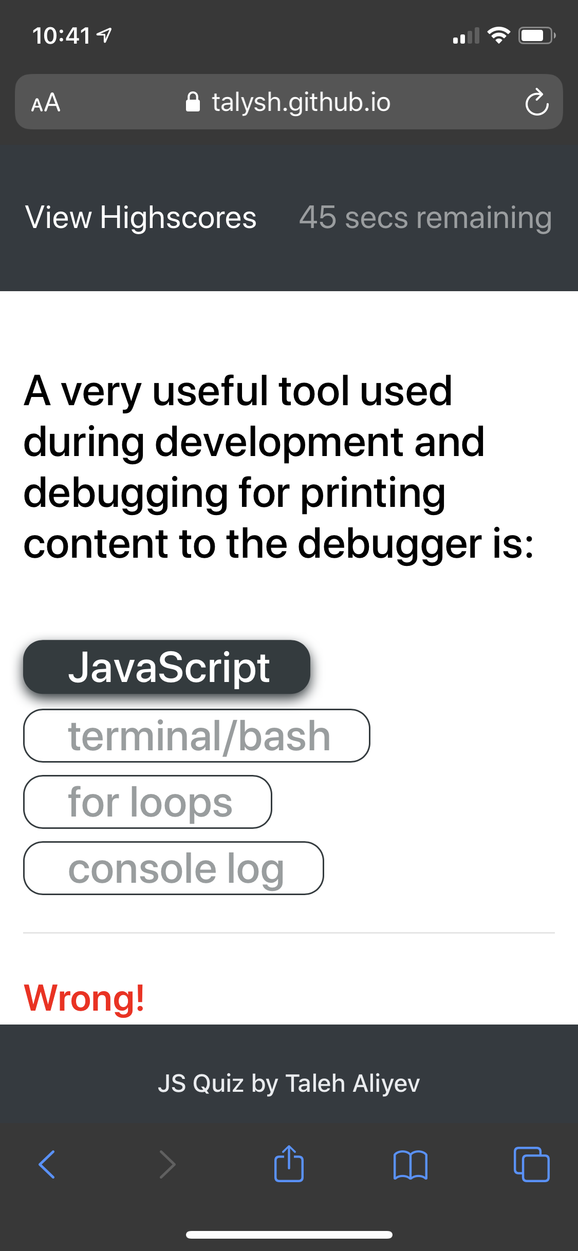 GitHub - talysh/jsquiz: Javascript quiz