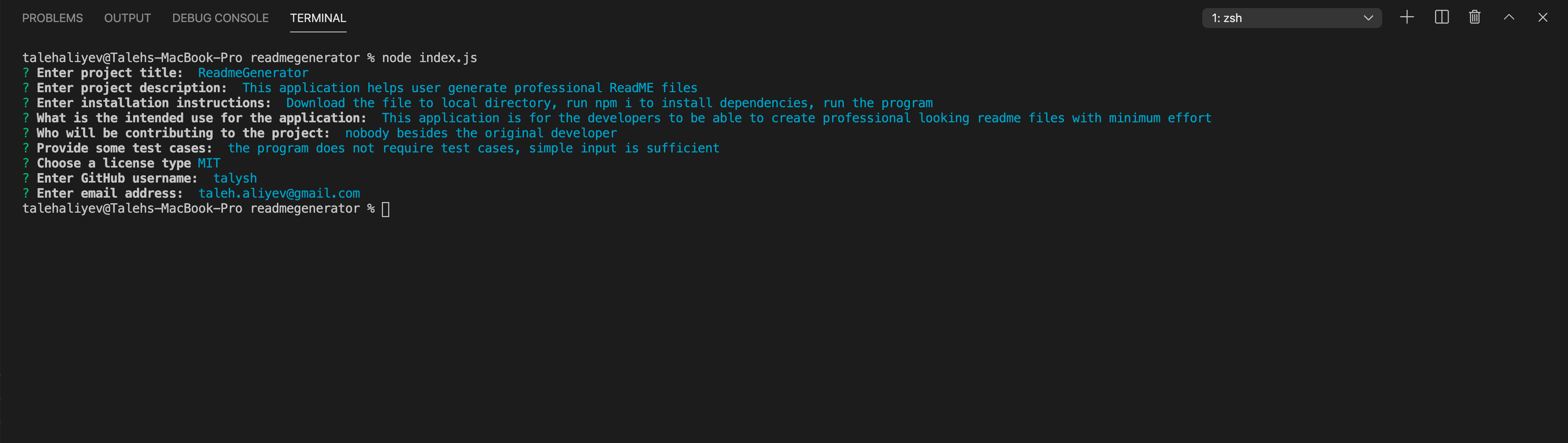 GitHub - talysh/readmegenerator